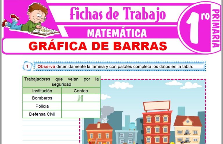 Gráfica de barras para Primero de Primaria – Fichas de Trabajo