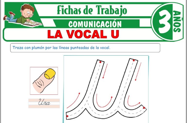 La Vocal U para Niños de Tres Años – Fichas de Trabajo