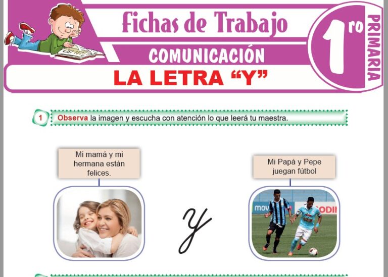La letra “Y” para Primero de Primaria – Fichas de Trabajo