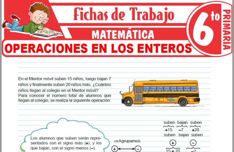 Matemática para Sexto de Primaria – Fichas de Trabajo