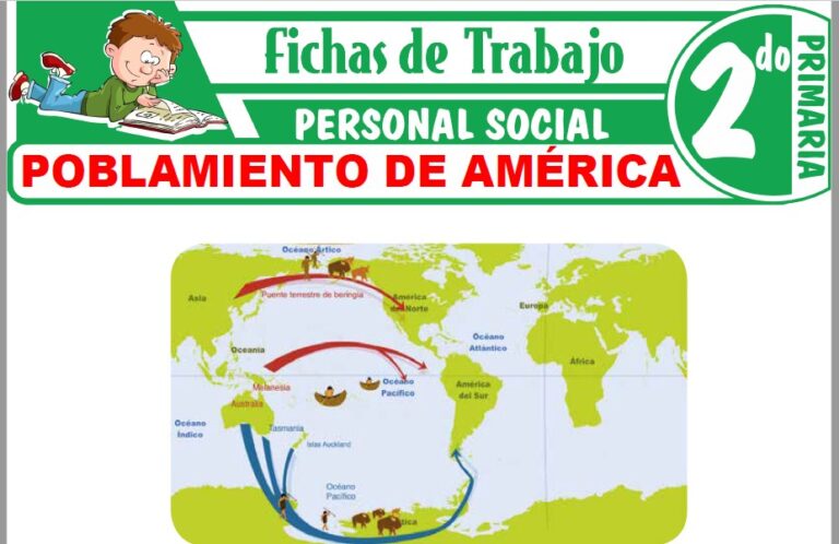 Poblamiento de América para Segundo de Primaria – Fichas de Trabajo
