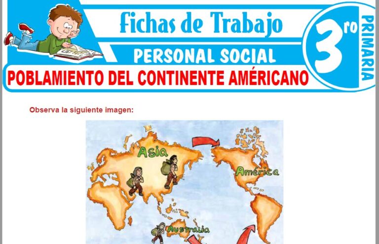 Poblamiento del continente américano para Tercero de Primaria – Fichas ...